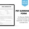 Pet Cage/kennel Card Template for Adoption Events and Shelters - CANVA ...