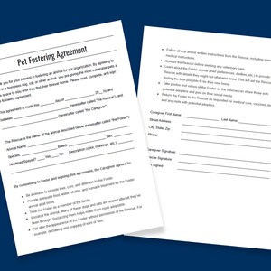 Pet Fostering Contract/template for Shelters and Rescues, Dog/cat ...