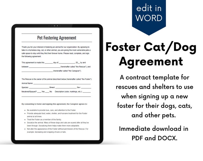 Foster Dog Report Card Teal - Etsy