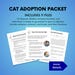 Cat Adoption Packet Handout for Shelters, Rescues, and Individuals ...
