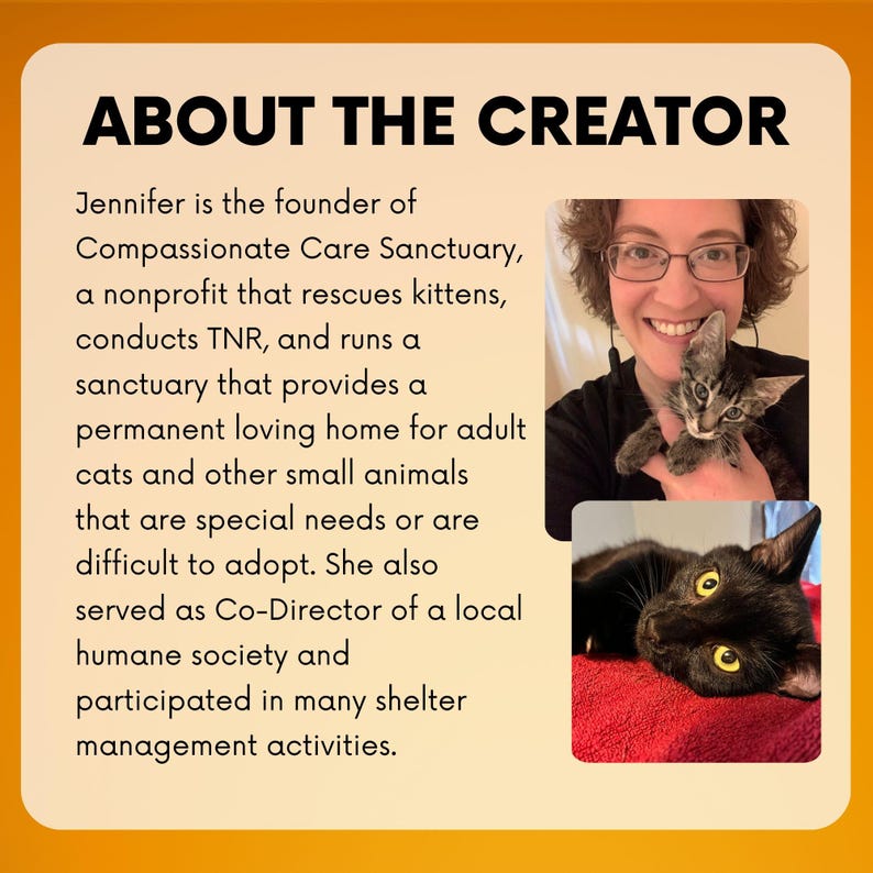 Spay Neuter Cat Sticker: TNR Vinyl Decal - Ginger Kitty - Etsy