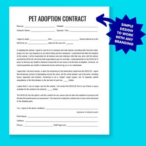 Cat Adoption Packet Handout for Shelters, Rescues, and Individuals ...