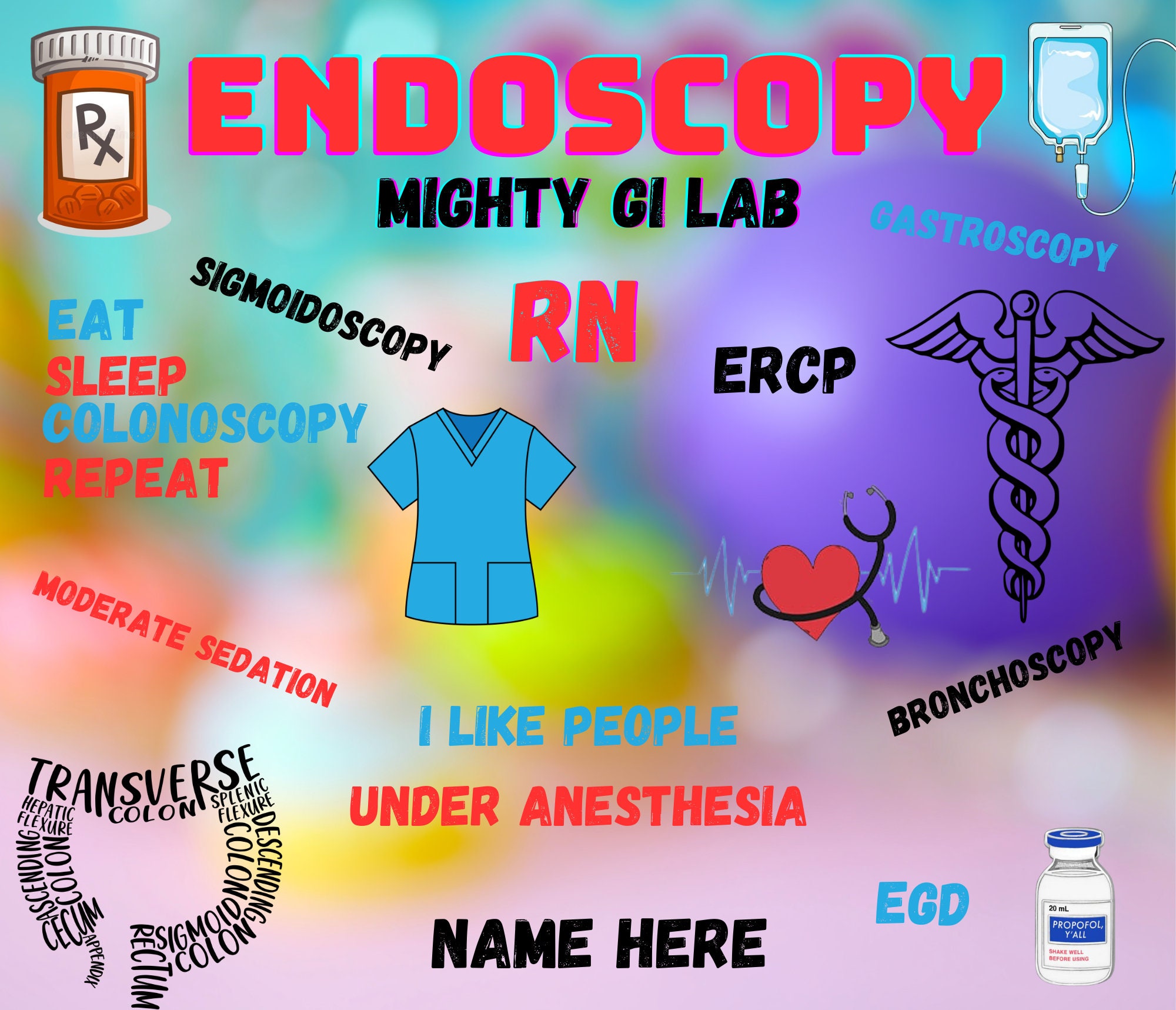 Endoscopy Png: TECH, RN, LPN, Etc - Etsy