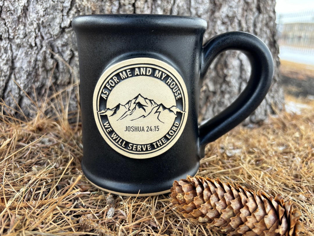 Bible Verse Stoneware Mug as for Me and My House, Joshua 24:15 ...