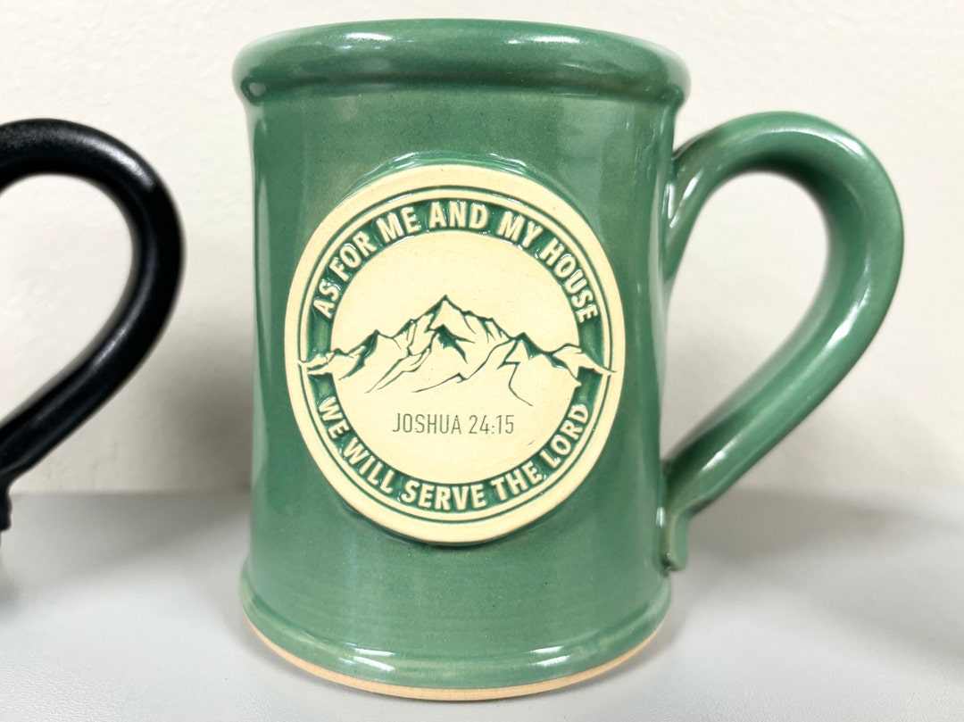 Bible Verse Stoneware Mug, as for Me and My House, Joshua 24:15 ...
