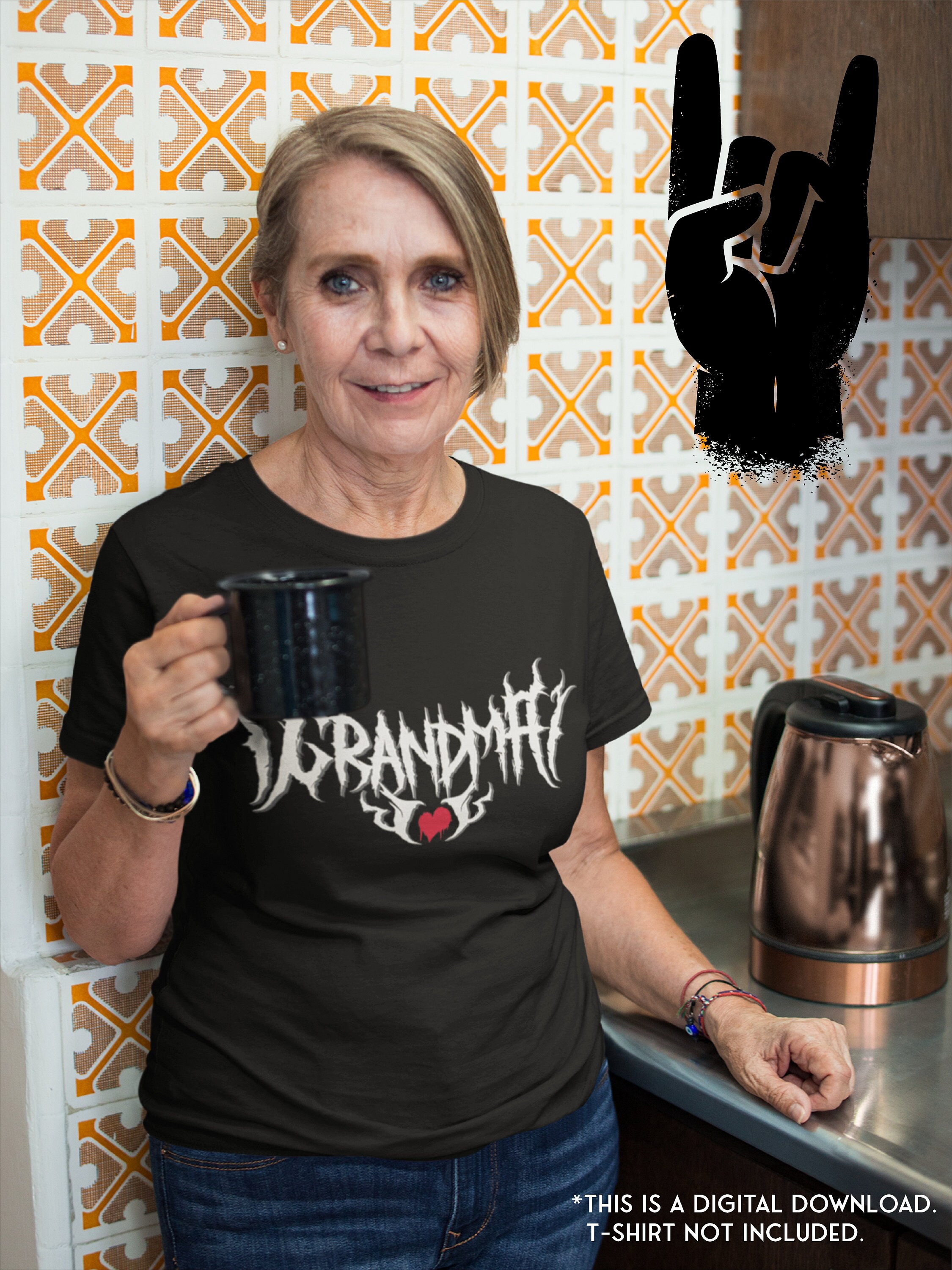 Metal Grandma PNG Digital Download for Sublimation - Etsy