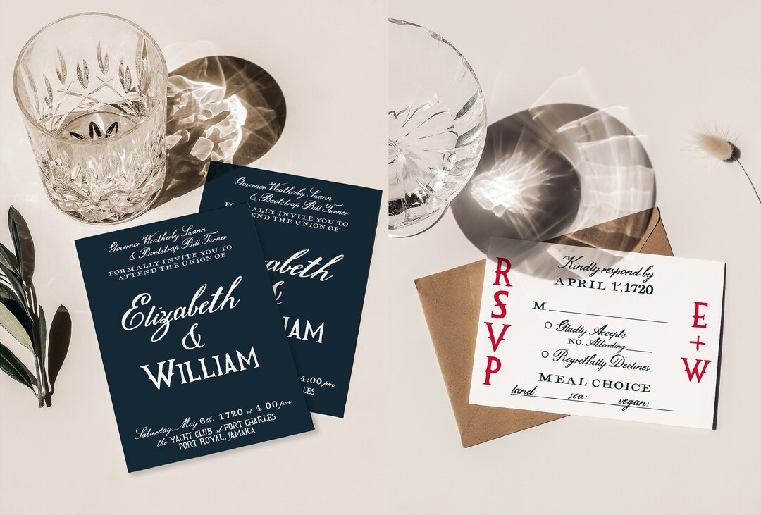 Pirate Wedding Invitation Digital Download | Customized Wedding ...