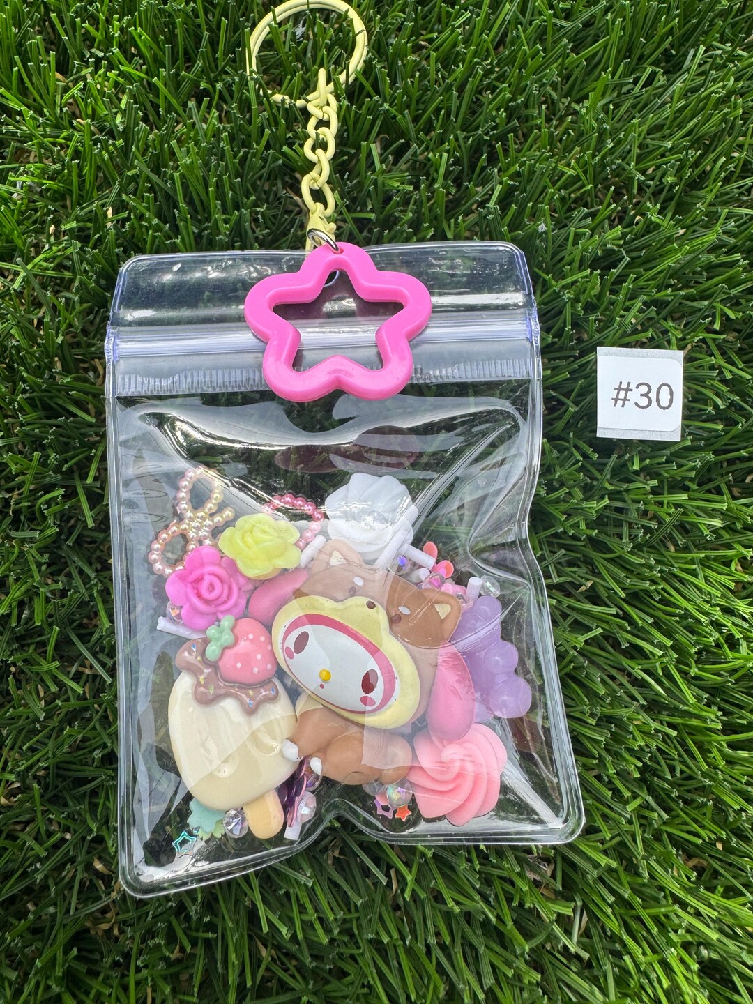 My Melody Keychain With Trinkets Clear Pouch - Etsy