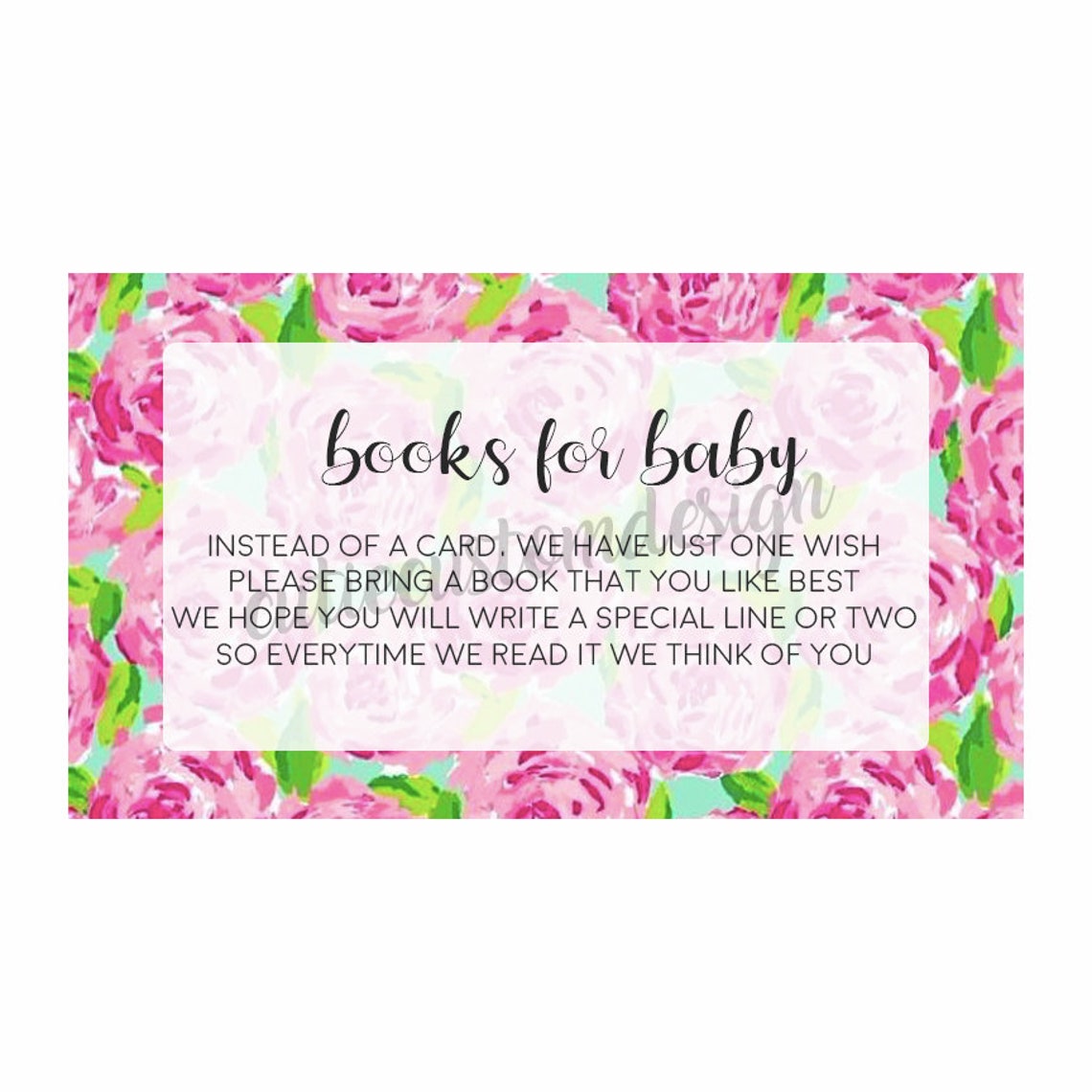 Books for Baby Card Printable - Etsy