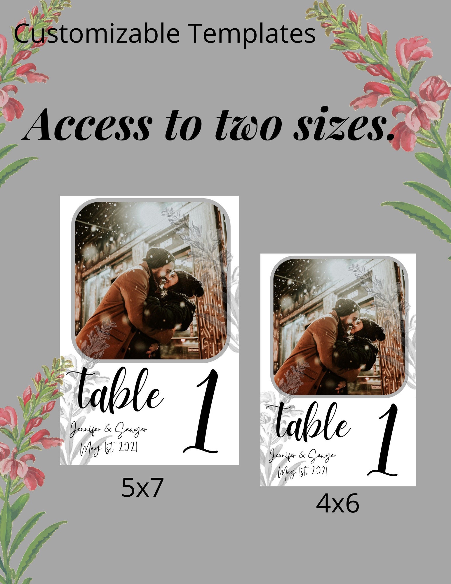 Wedding Table Numbers, Digital Download, Custom Wedding Table Template ...