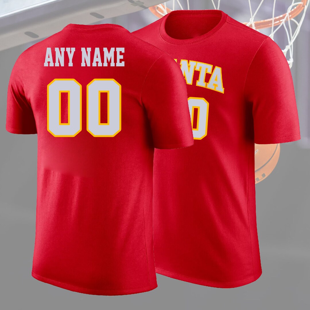 Atlanta Basketball Shirt Custom Name and Number Basketball - Etsy