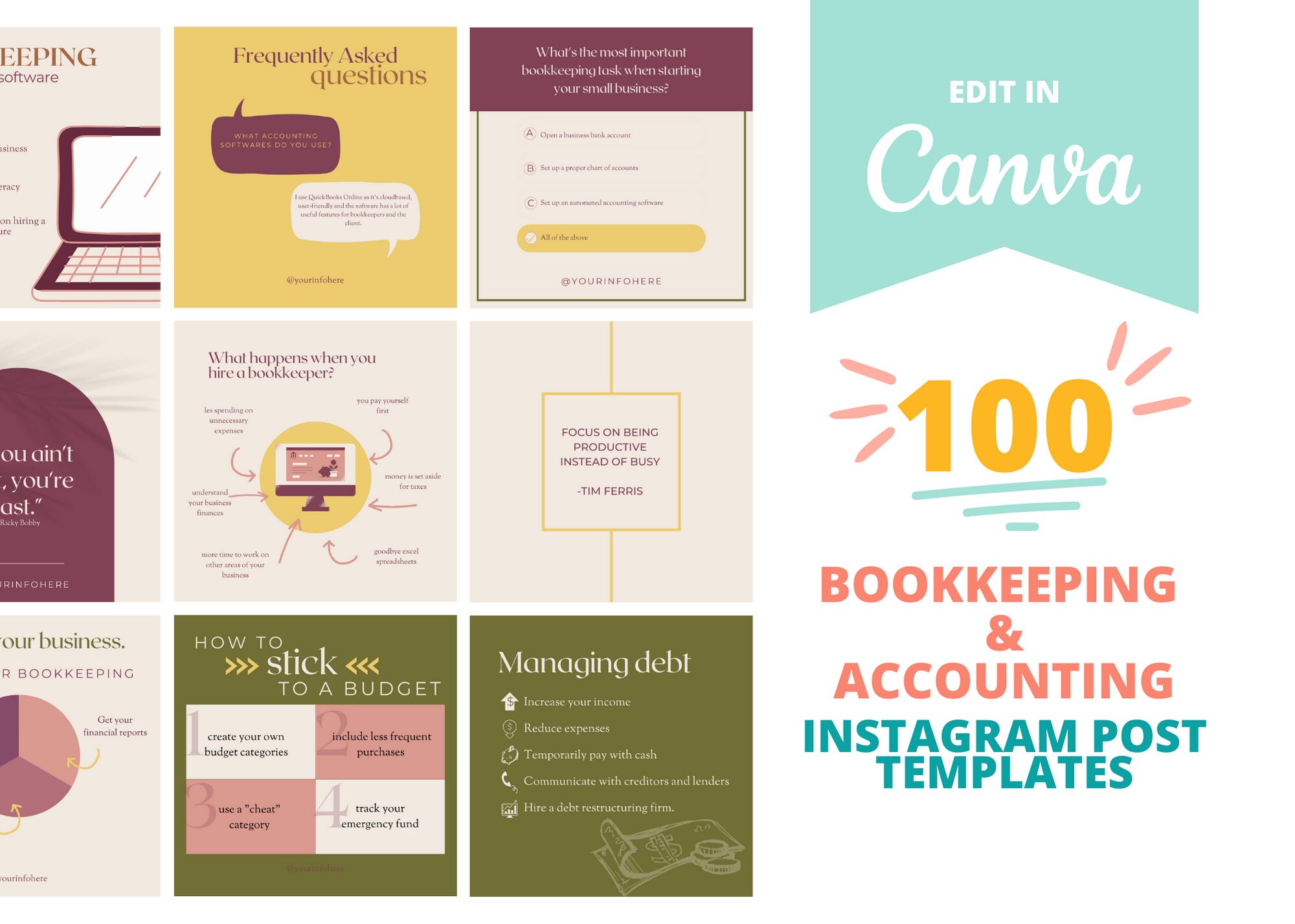 Bookkeeping Templates Bookkeeping or Accounting Tips and Infographics ...