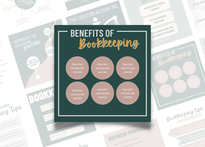 Bookkeeping Canva Templates Canva Bookkeeping Accounting Editable Canva ...