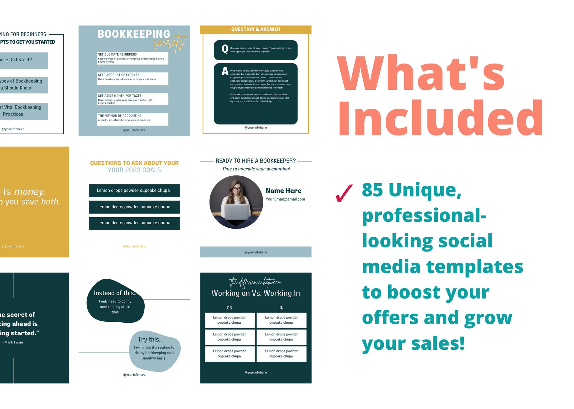 Bookkeeping Templates Bookkeeping or Accounting Tips and Infographics ...