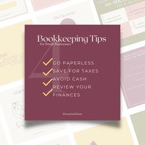 Bookkeeping Templates Bookkeeping or Accounting Tips and - Etsy