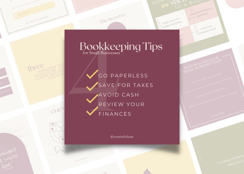 Bookkeeping Templates Bookkeeping or Accounting Tips and - Etsy