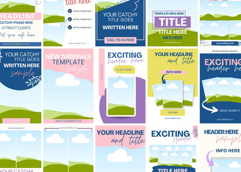 Pinterest Canva Templates Pinterest Canva Templates Eye-catching Colors ...