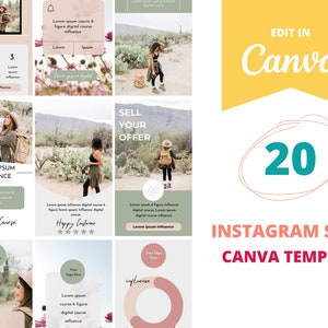 Instagram Story Canva Template Social Media Engagement Fully Editable ...