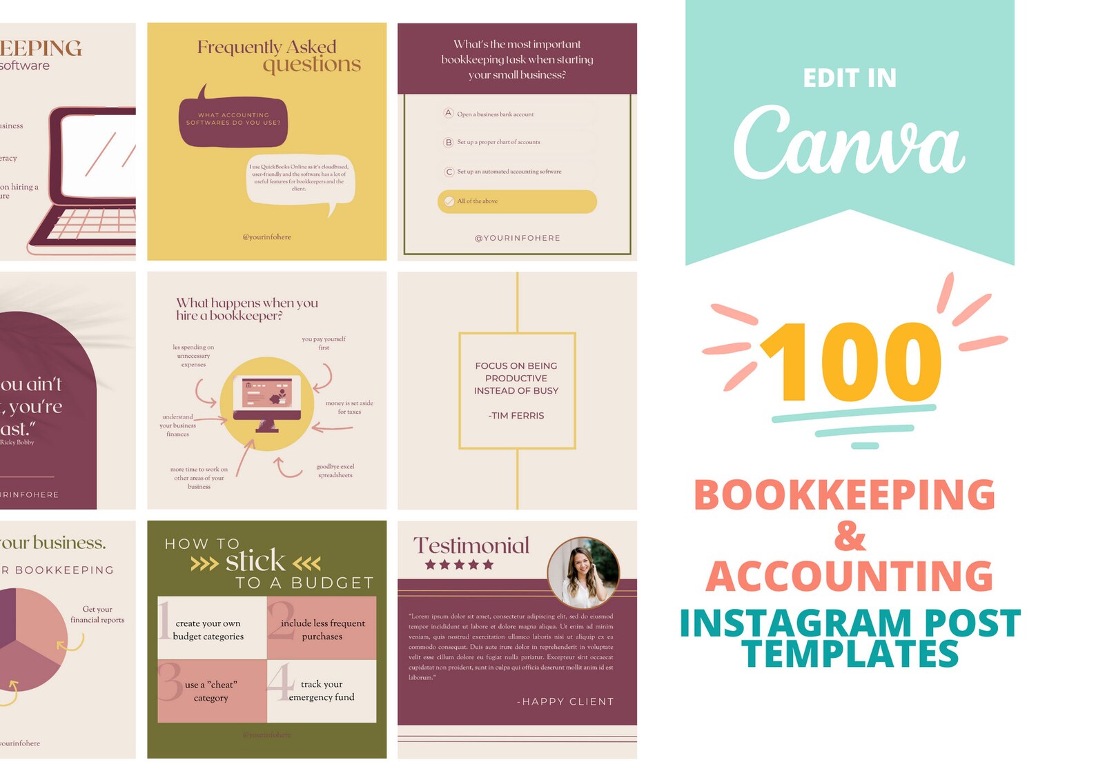 Bookkeeping Templates Bookkeeping or Accounting Tips and - Etsy