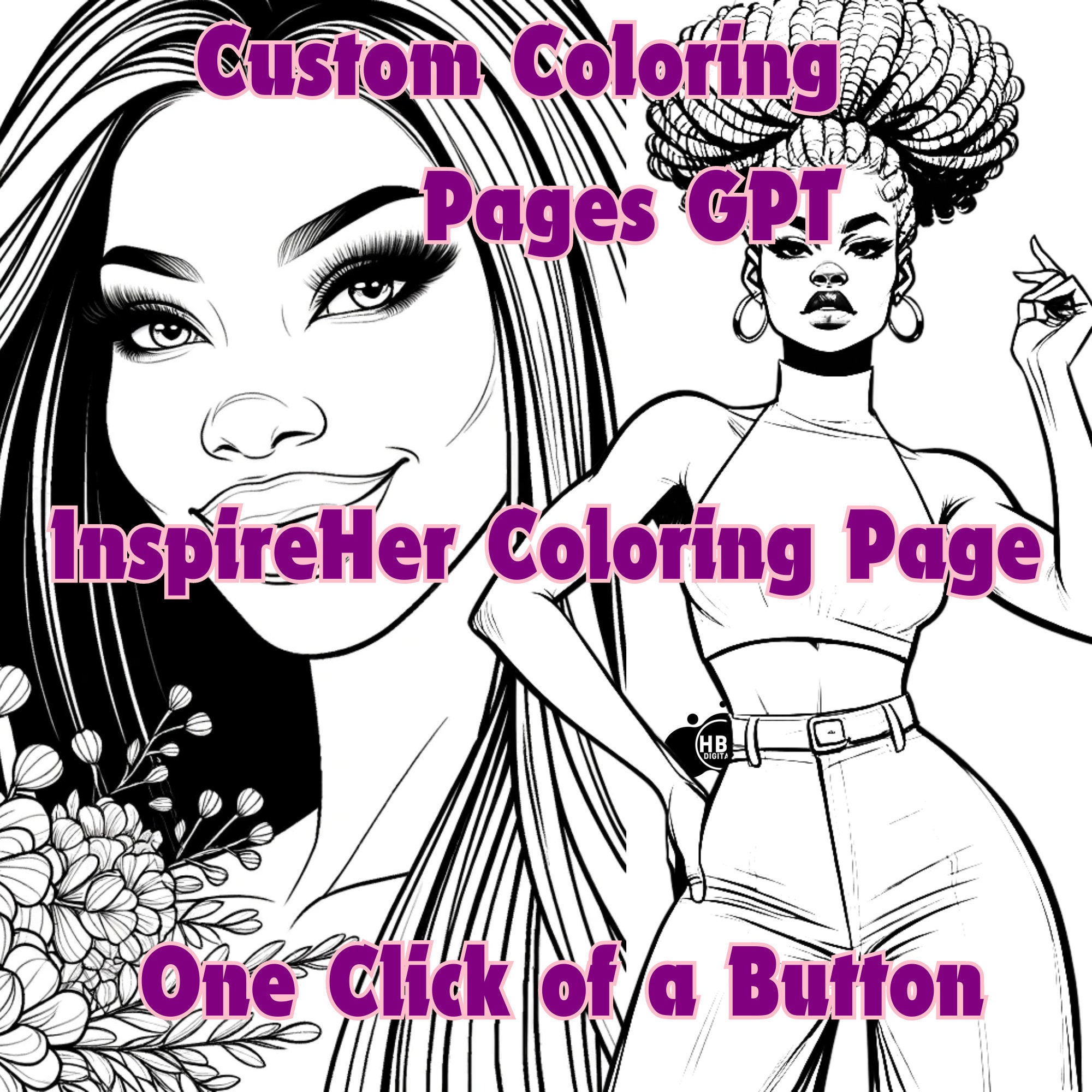 Custom GPT Coloring Pages for Mindfulness & Creativity Includes ...