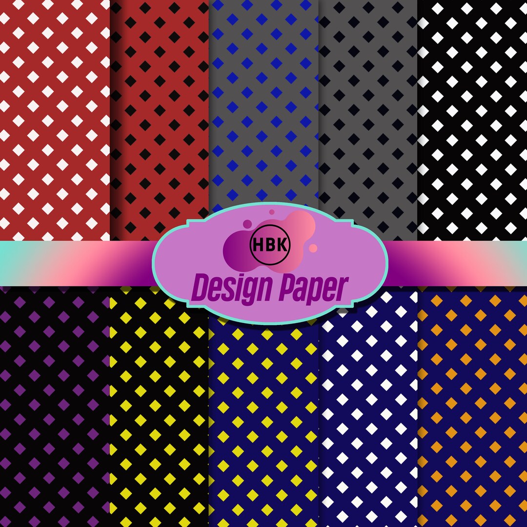 Diamonds Digital Paper Set Background Scrapbook Printable Paper Diamond ...