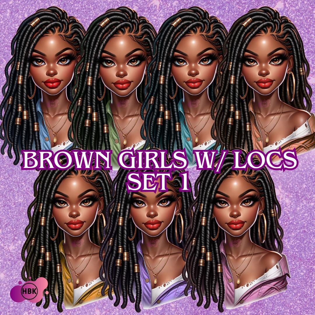 Culturally Rich Locs Artwork| Instant Download| 7 Unique High-res Clip ...