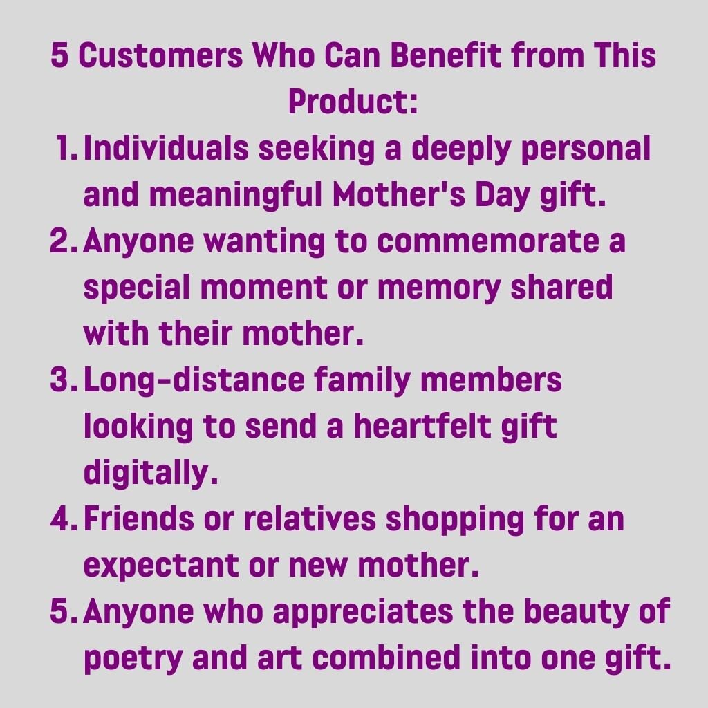 Custom Mother's Day Gift Handcrafted Poem With Watercolor Flowers ...