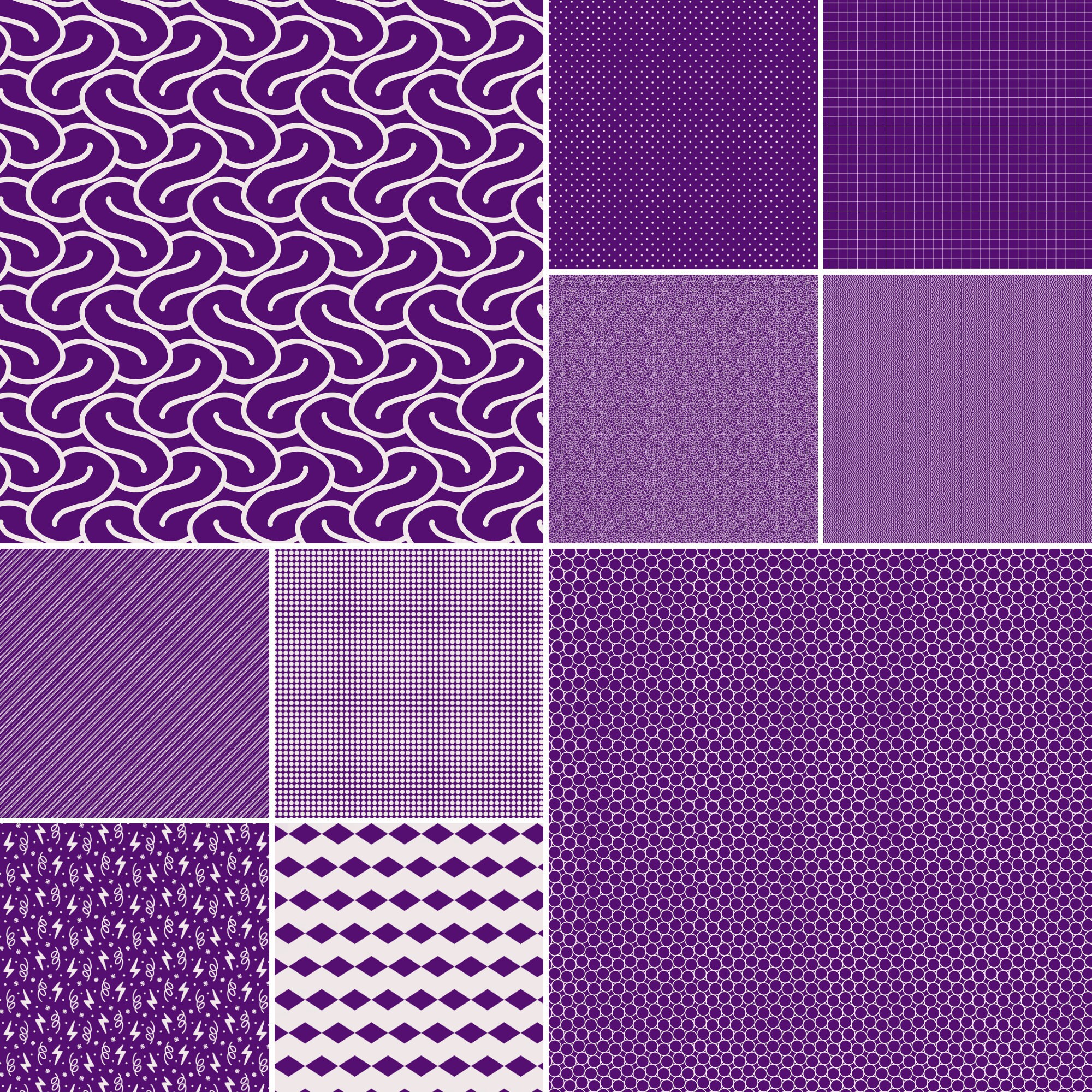 Shapes N Patterns Purple Digital Paper Set Digital Scrapbook - Etsy