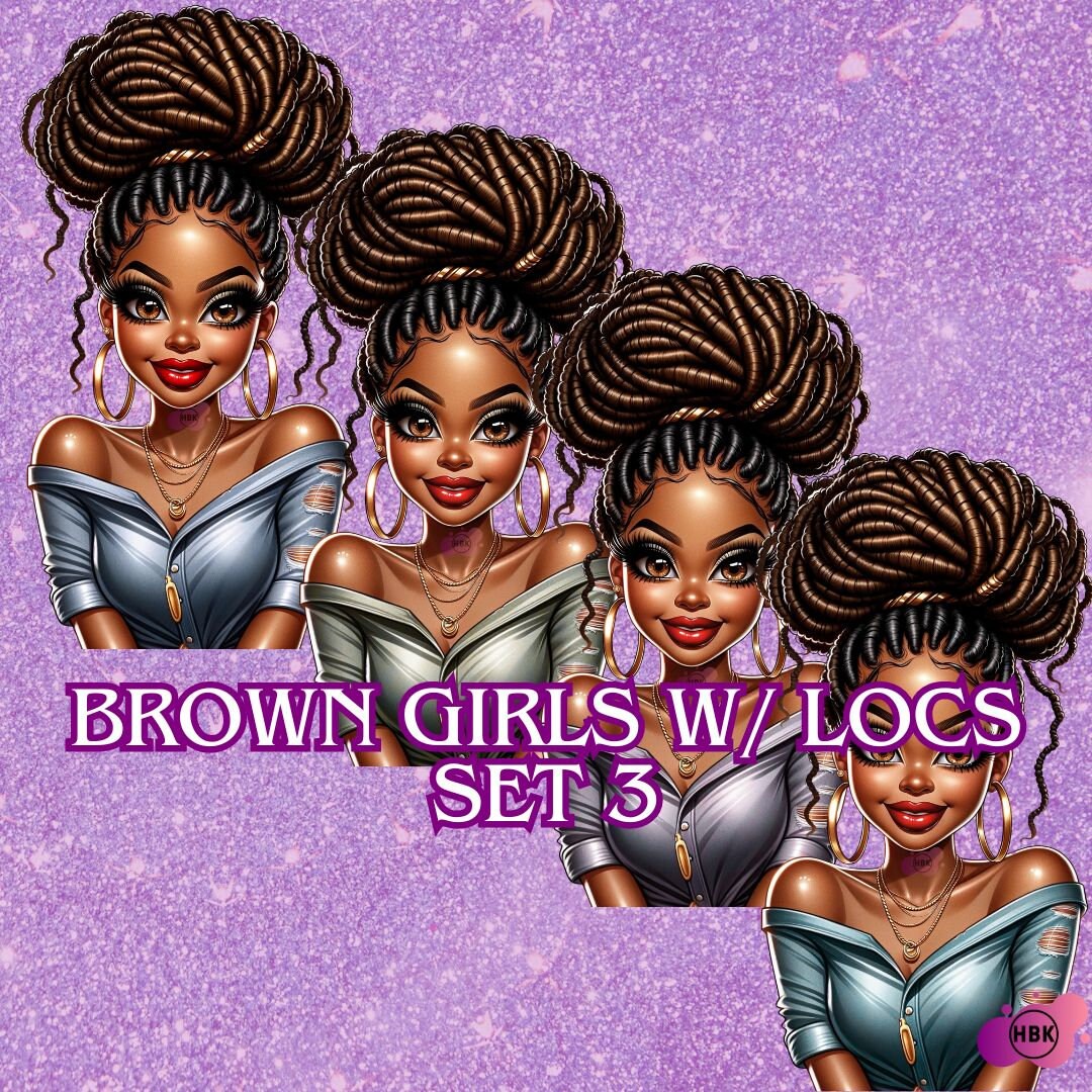 Culturally Rich Locs Artwork| Instant Download| 4 Unique High-res Clip ...