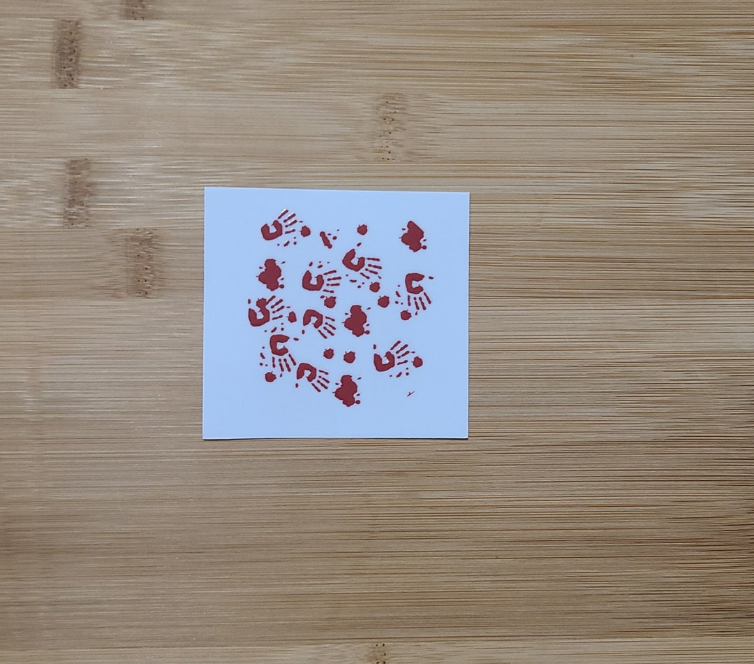 UV DTF Halloween Blood Splatter Lid Decal ,tumbler Decal ,16 Oz Glass ...