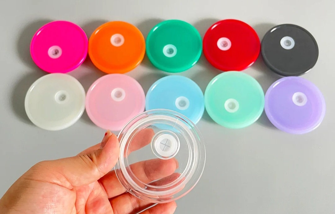 16 Oz Plastic Cup Lids, Plastic Replacment Lid for Glass Can Cups, - Etsy