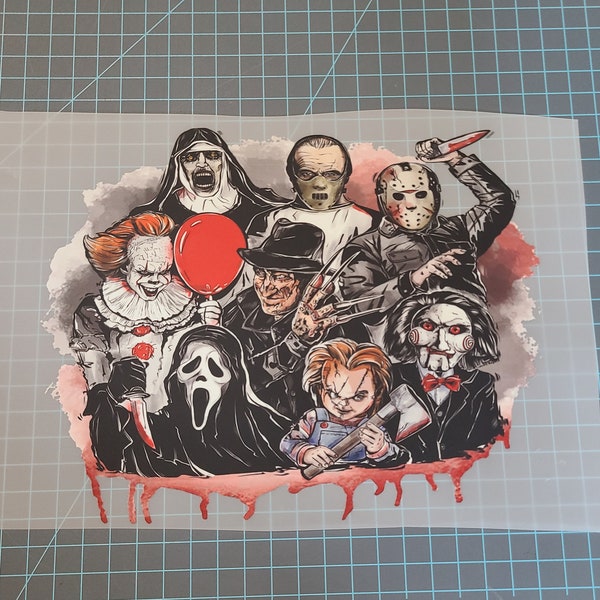 Horror Characters Screen Print Transfer - Etsy