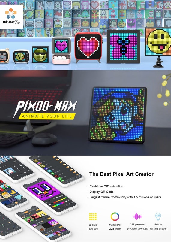 DIV00M Pixoo Max Pixel Art Programmable LED Display Board - Etsy