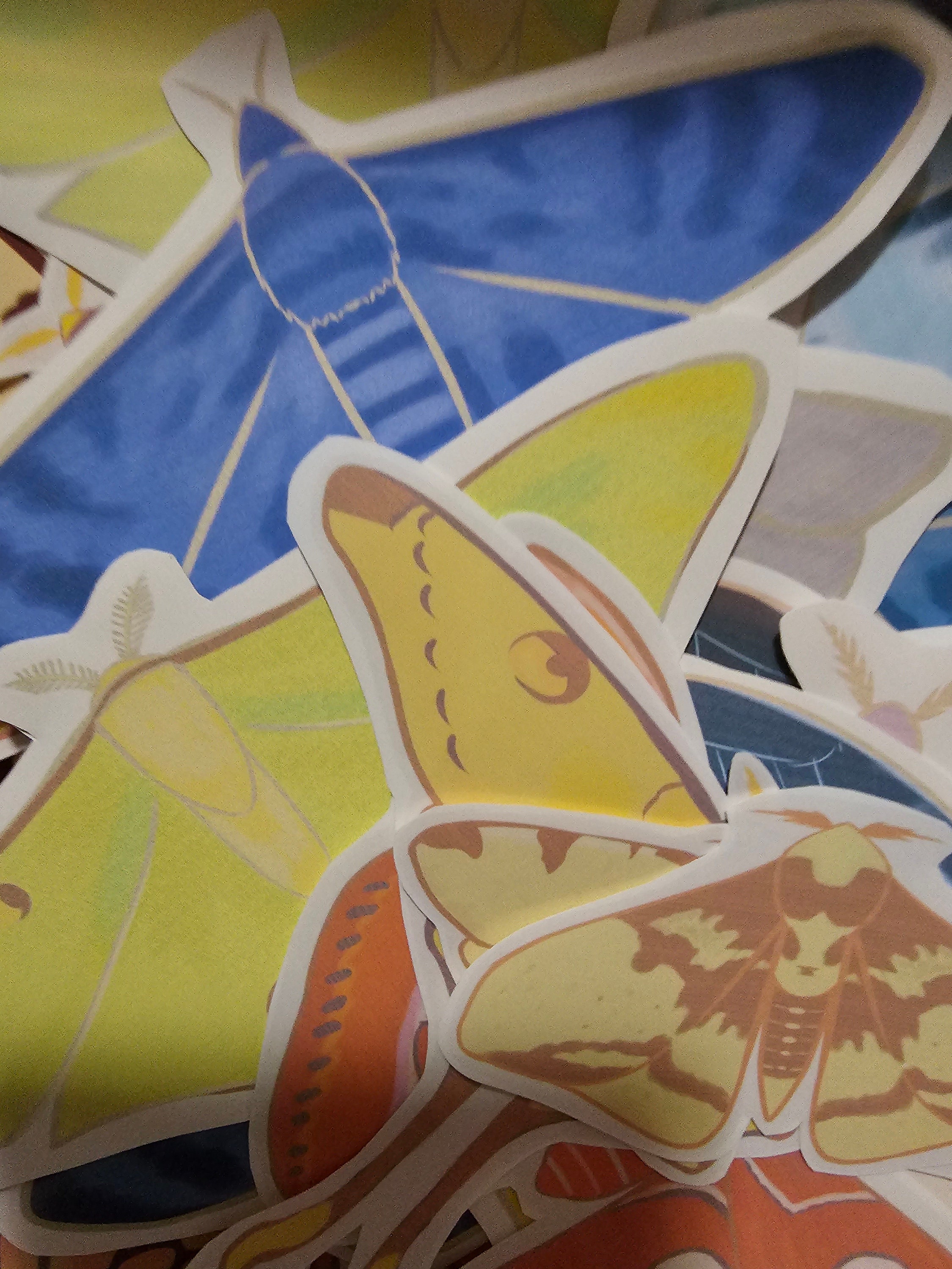 Moth Stickers Luna Moth Sticker Set Nighttime Moth Stickers for ...