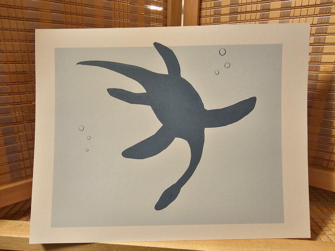 Plesiosaur Print Dinosaur Art Print Wall Art Paleontology Art Paleo Print - Etsy