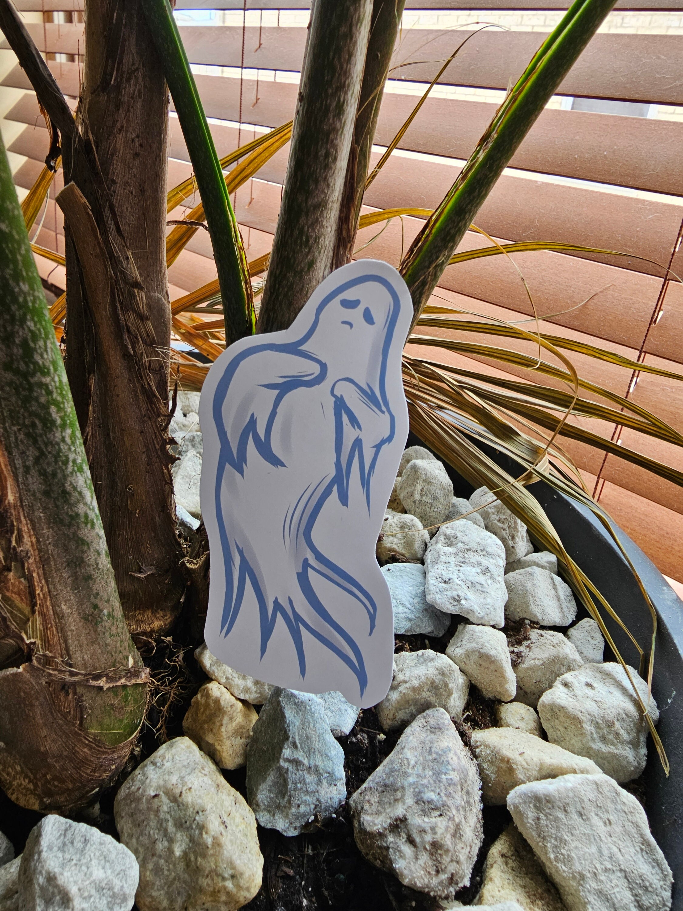 Ghost Sticker Spooky Vinyl Sticker October Matte Sticker Supernatural ...