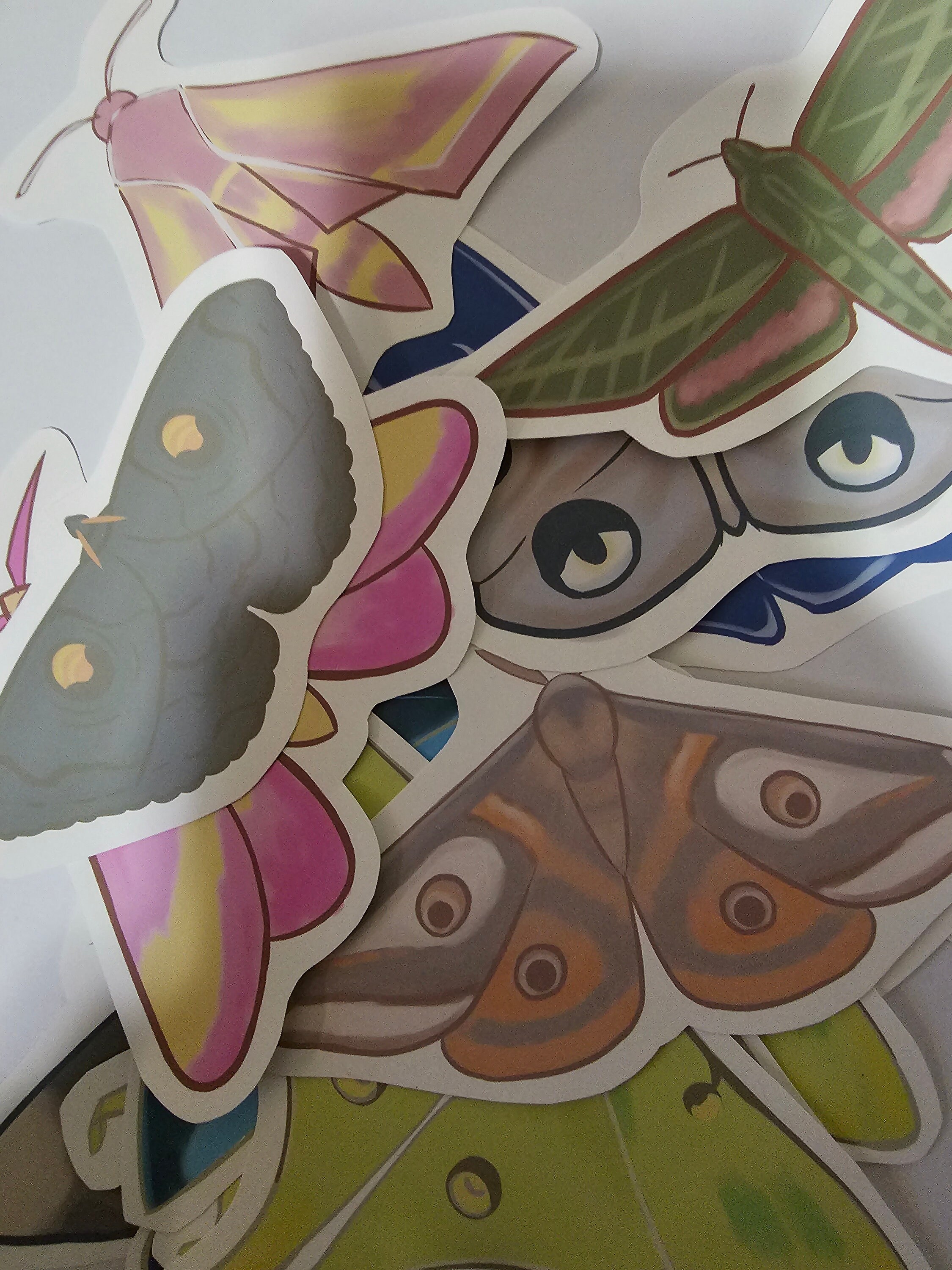 Creepy Moth Sticker Eye Moth Vinyl Sticker Dark Academia Cryptidcore ...