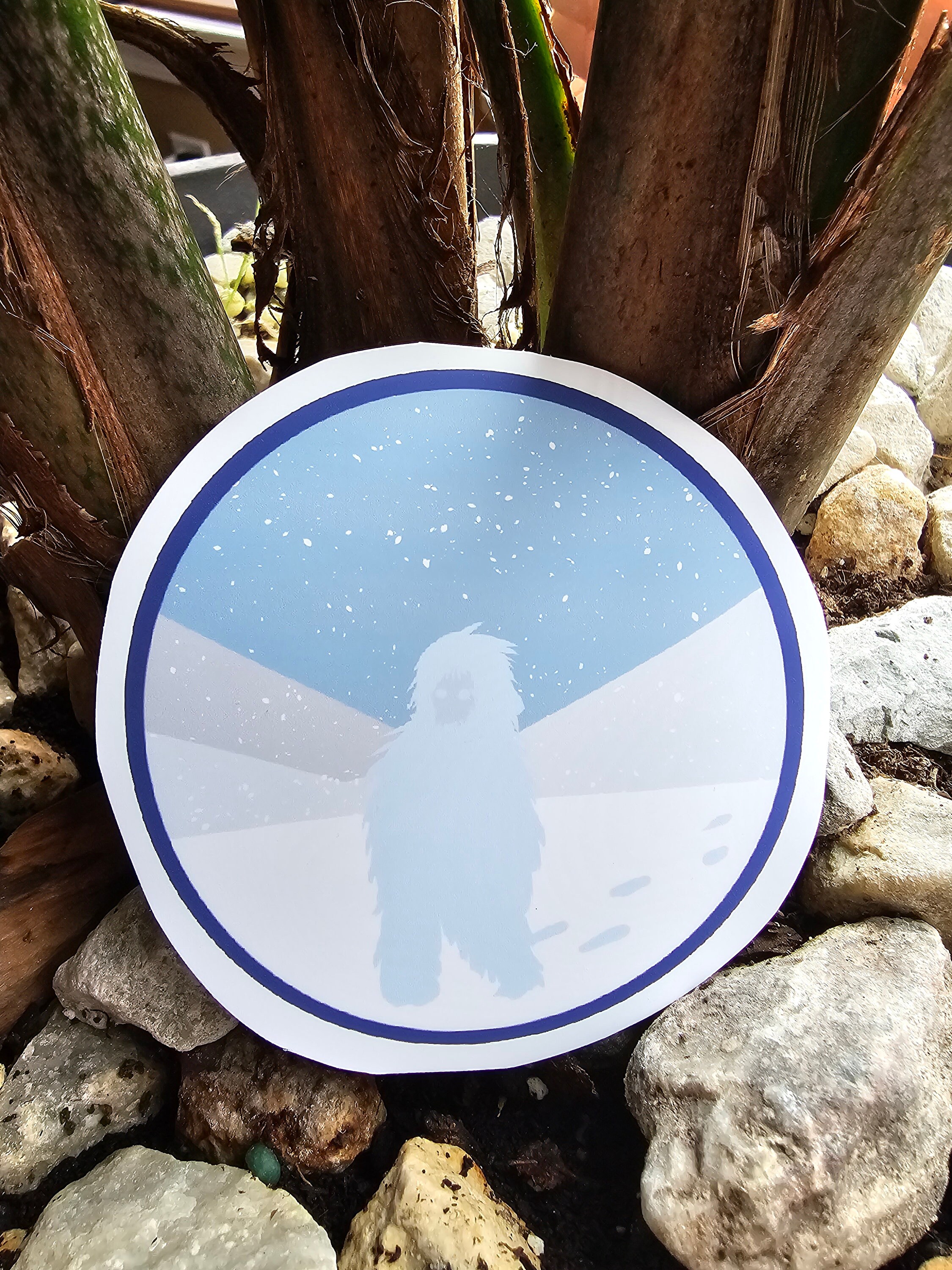 Yeti Sticker Matte Winter Vinyl Sticker Cryptid Art Cryptidcore Sticker ...