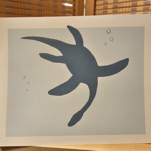 Plesiosaur Digital Art Print Dinosaur Printable Digital Download - Etsy