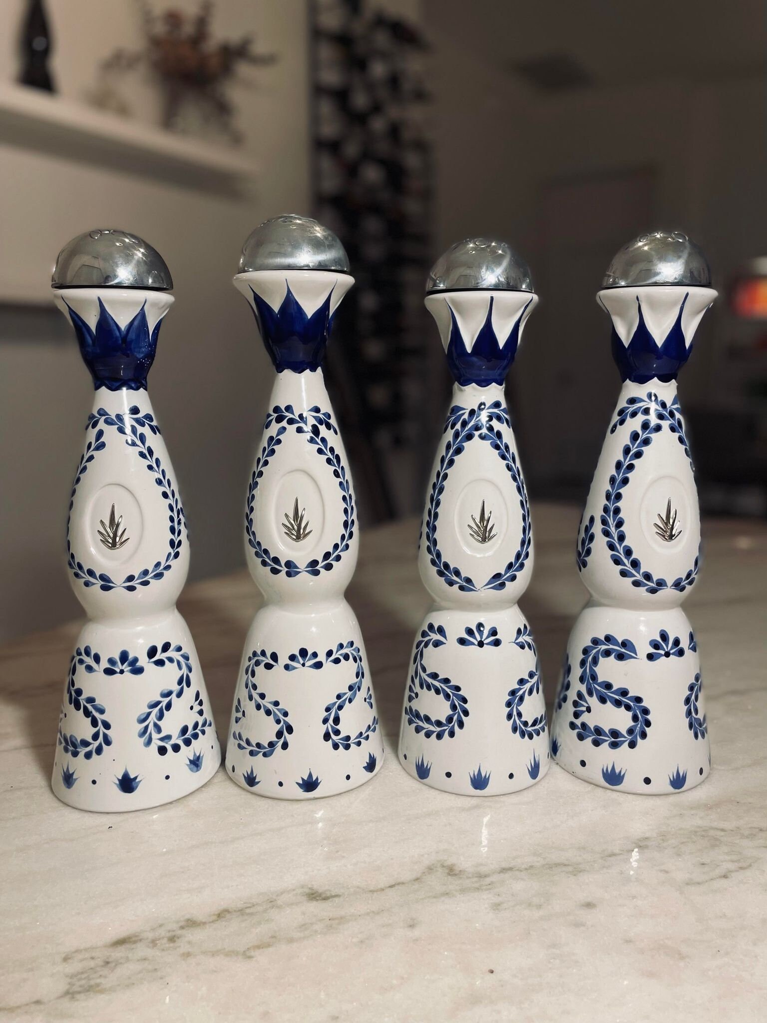4 Hand-painted Clase Azul Reposado Decanter Bottles Bundle Empty ...