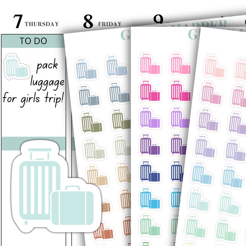 Suitcase Stickers - Etsy
