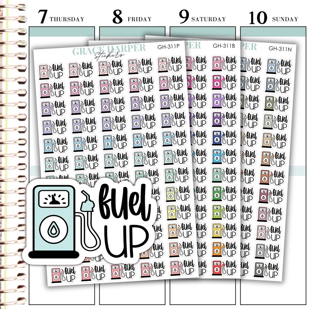 Fuel up Stickers - Car Gas Stickers - Gas Pump Stickers GH-311 - Etsy