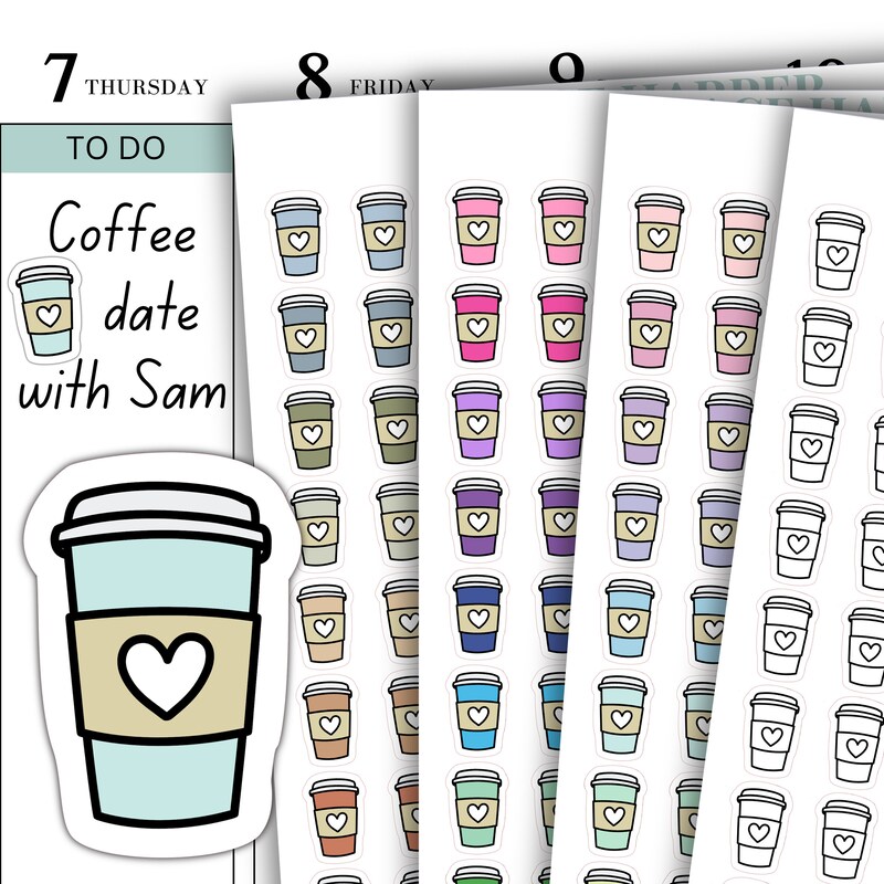 Coffee Planner Stickers - Etsy