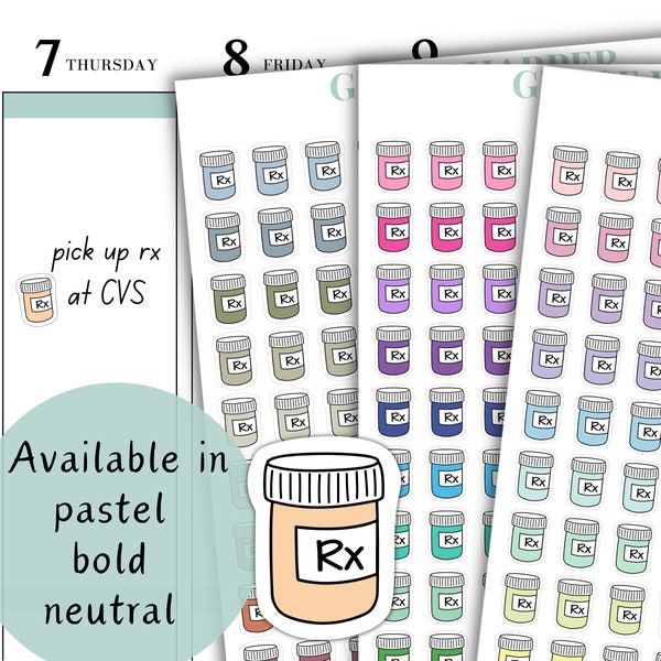 Rx Bottle Stickers - Etsy