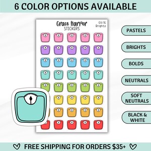 Weight Scale Stickers - Planner Stickers GH-16 - Etsy