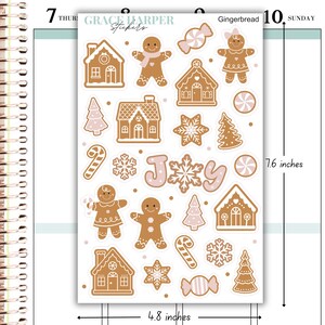 Gingerbread Stickers Gingerbread House Stickers Gingerbread Cookie ...