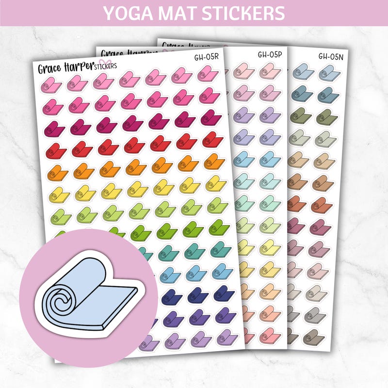 Yoga Stickers - Etsy