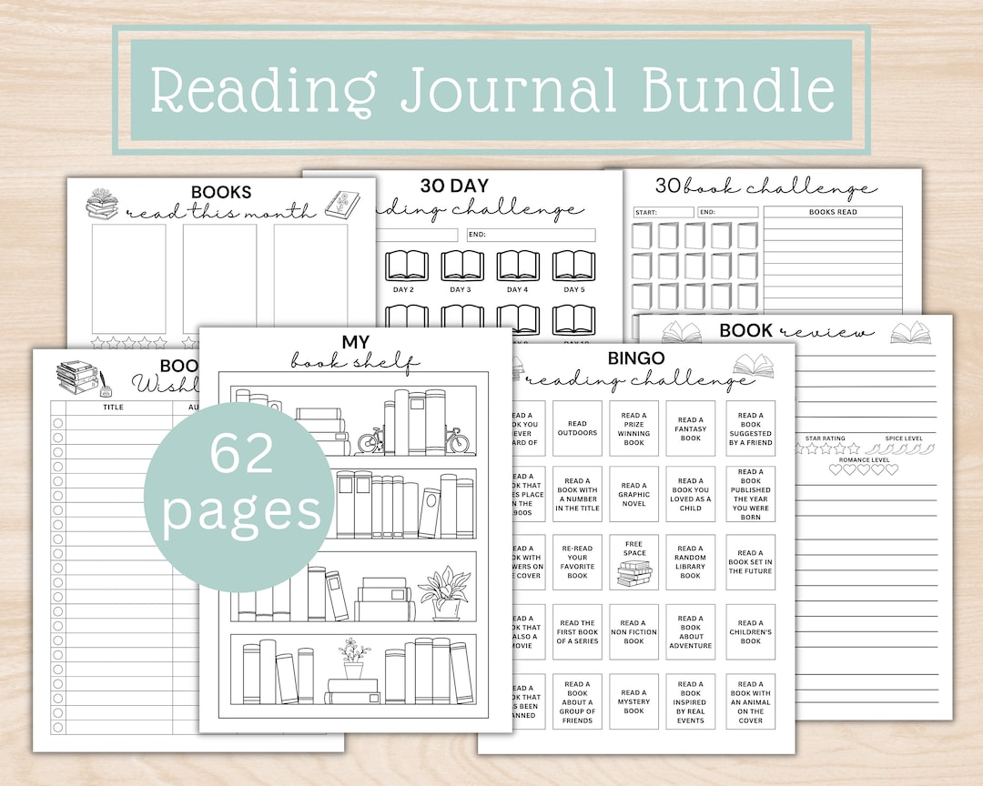 Digital Reading Journal Bundle Printable, Book Reviews, Reading Logs ...