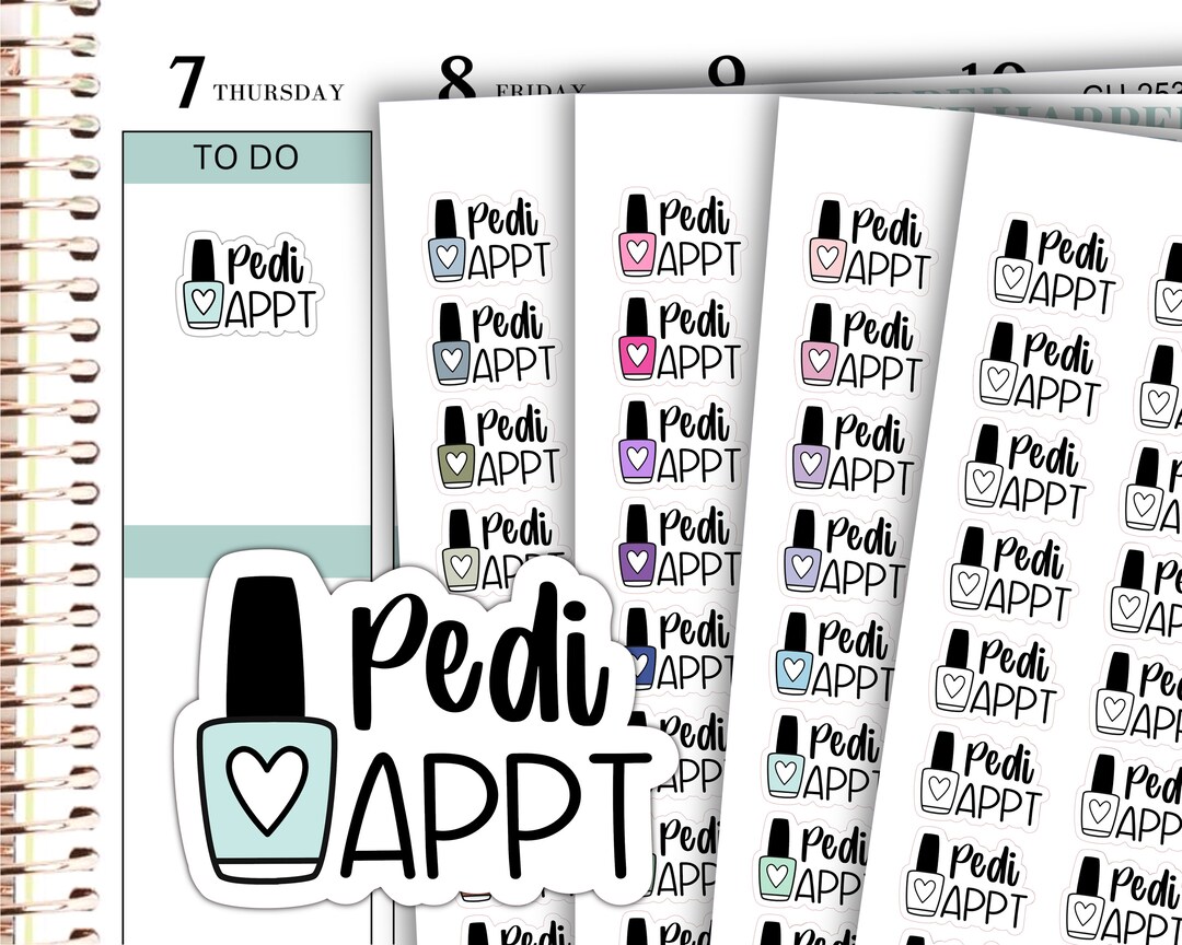Pedi Appt Stickers Pedicure Appointment Stickers Planner Stickers GH ...