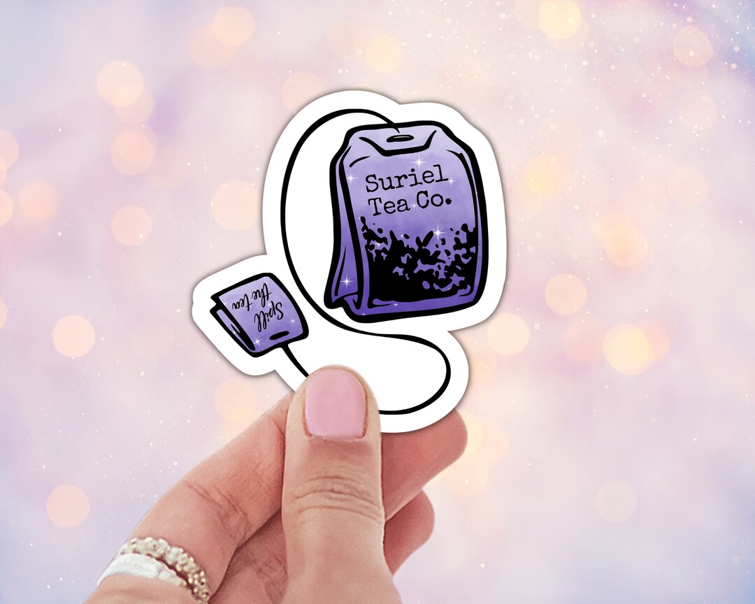 Suriel Tea Co Sticker Tea Bag Sticker Waterproof Premium Vinyl Stickers ...